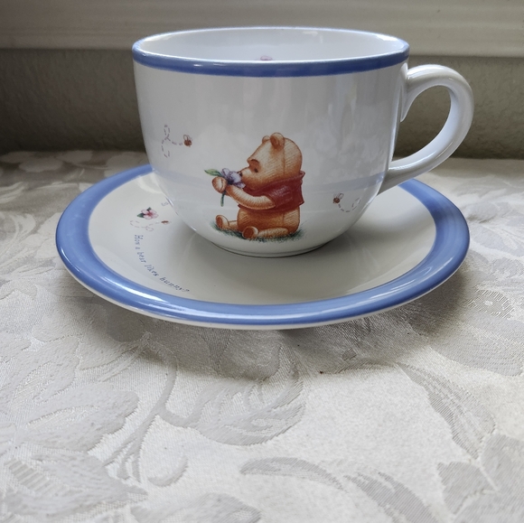 Disney | Dining | Vintage Y2k Simply Pooh Blue White Large Tea Cup ...
